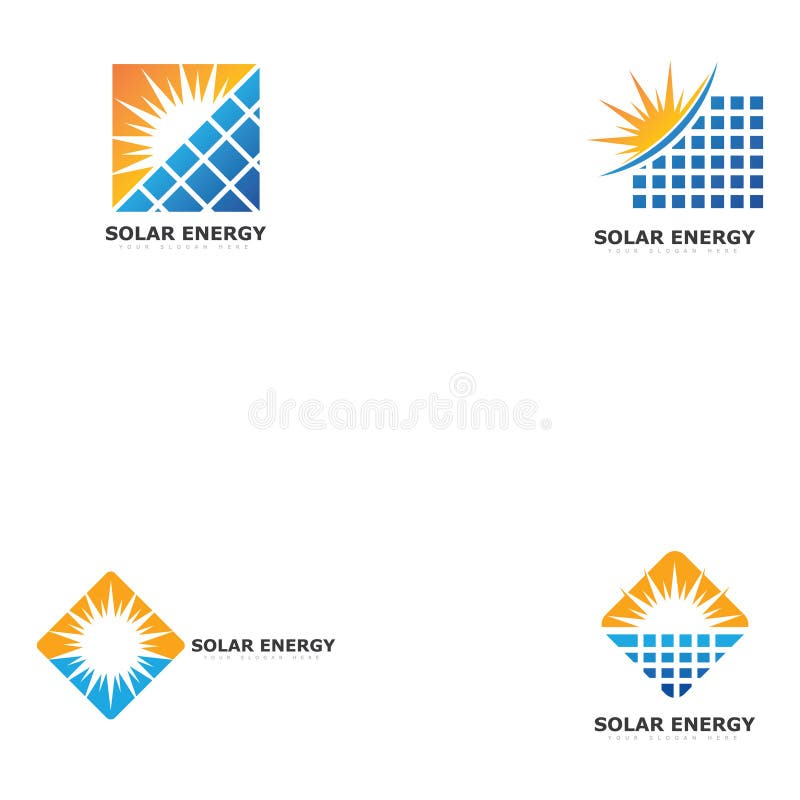 Solar Energy Logo or Icon. Vector Solar Panel Sign. Stock Vector ...