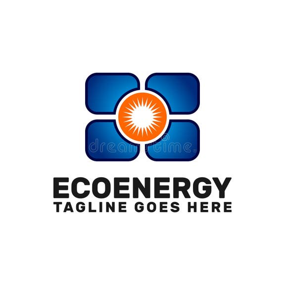Solar Energy Logo Template, Solar Panel Icons with Sun Inside. Stock ...