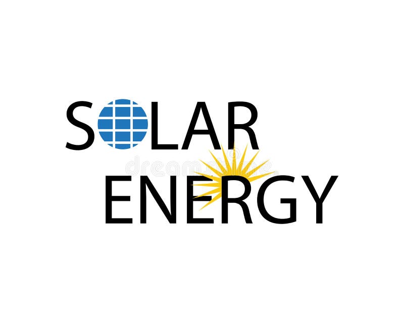 Solar Energy Logo Vector stock illustration. Illustration of hand ...