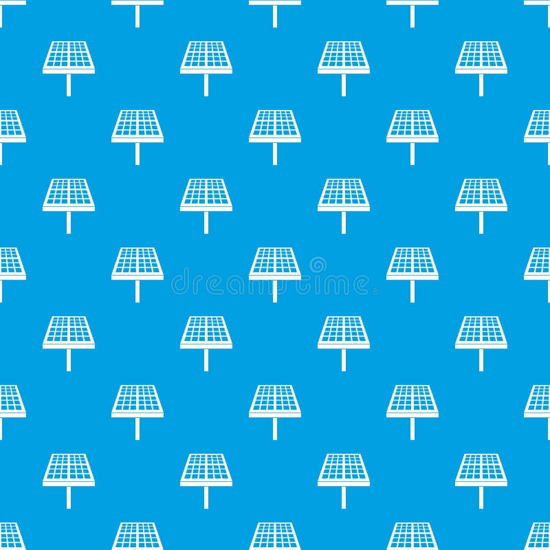 Solar Energy Panel Pattern Seamless Blue Stock Vector - Illustration of ...