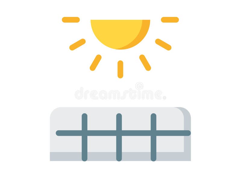 Solar Energy Panel Sun Power Single Isolated Icon with Flat Style Stock ...