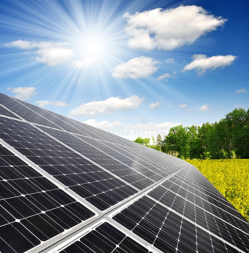 Solar energy panels stock image. Image of electronic - 21965889