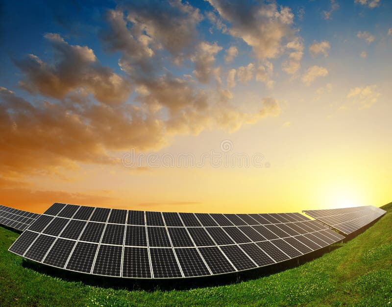 Touching Solar Energy at Heart of Energy Turn Stock Image - Image of ...