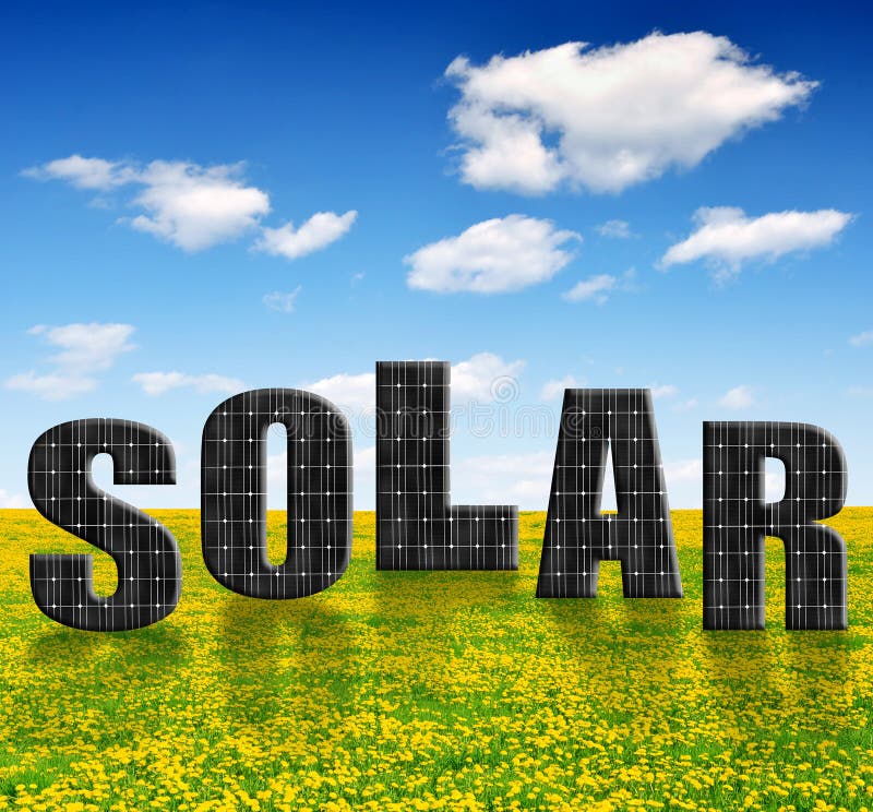 Solar energy panels stock image. Image of landscape, environmental ...