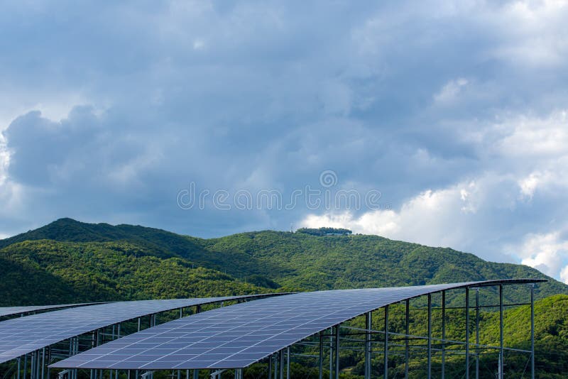 Photovoltaic Solar Plant In The Mountain. Stock Photo - Image of ...