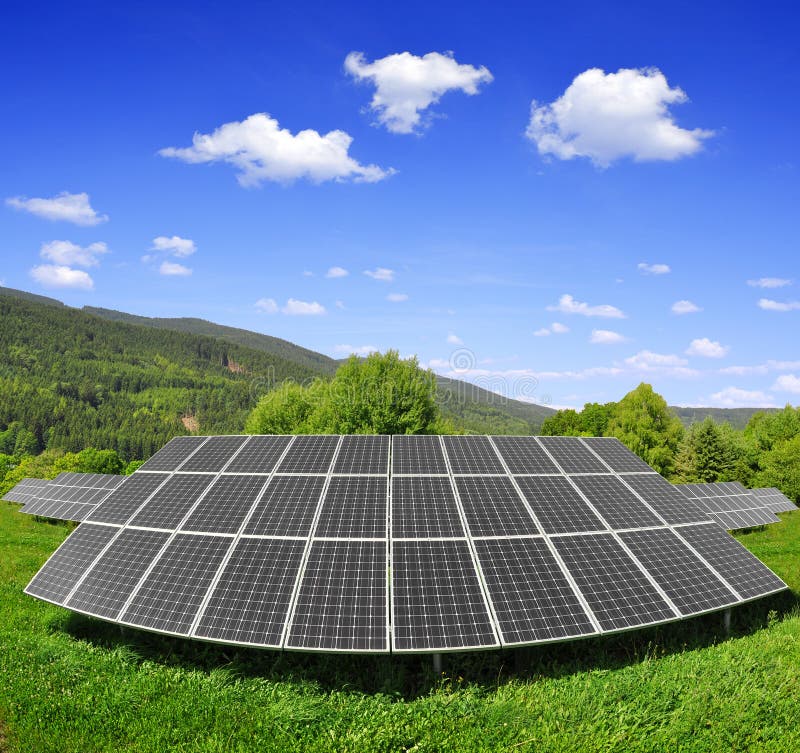 Solar energy panels stock photo. Image of electricity - 39667002