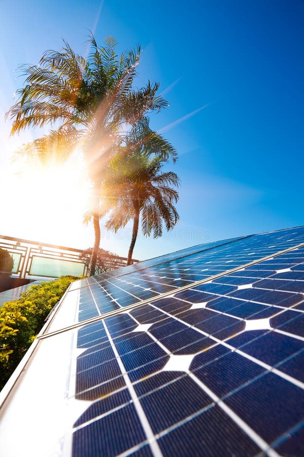 Solar Energy Power Generator for Sustainable Development Stock Image ...