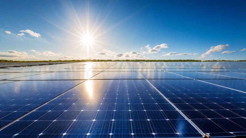 Solar Energy, Power and Panels. Stock Illustration - Illustration of ...