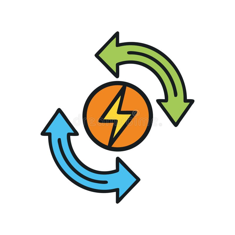 Solar Energy Renewable Cycle Icon Stock Vector - Illustration of energy ...