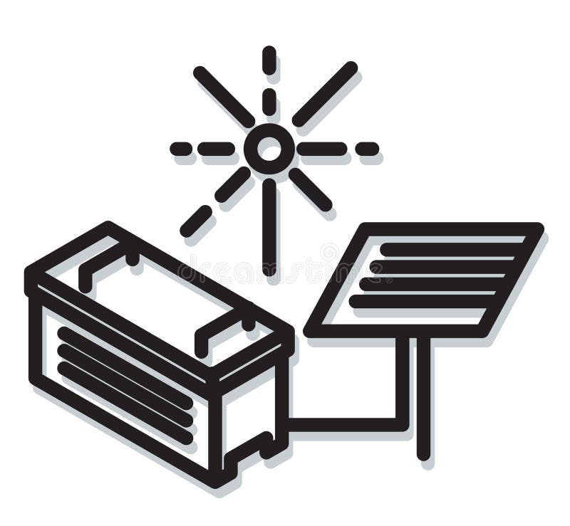 Solar Energy Storage Challenge - Icon Stock Illustration - Illustration ...