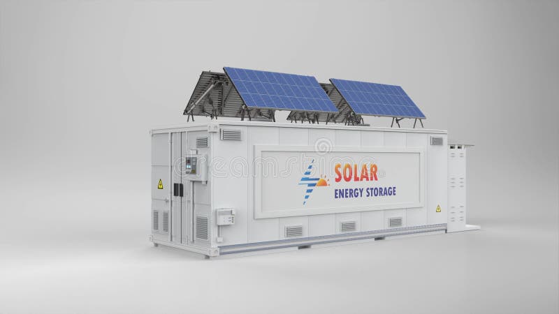 Solar Energy Storage System or Battery Container Unit 4k Footage Stock ...