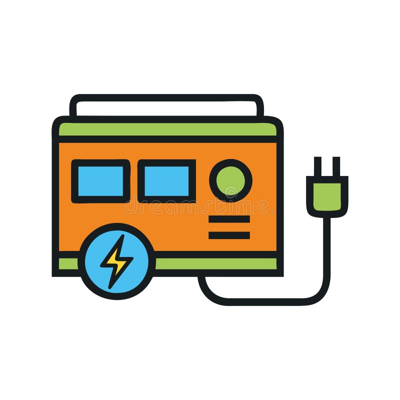 Solar Energy Storage System Icon Stock Illustration - Illustration of ...