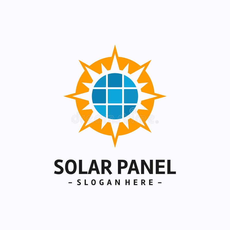 Solar Energy, Sun Power Logo Stock Vector - Illustration of green ...