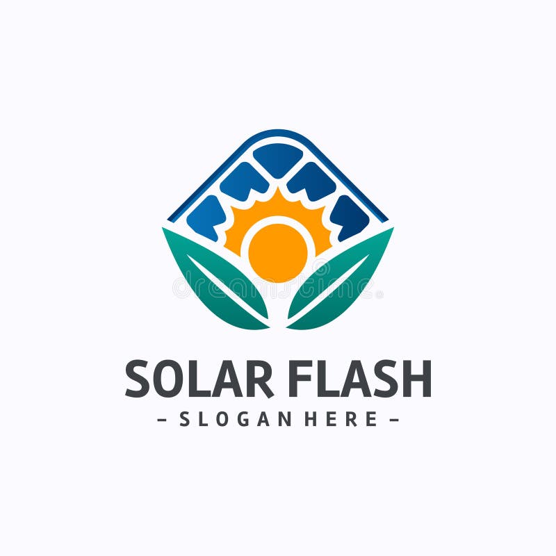 Solar Energy, Sun Power Logo Stock Vector - Illustration of green ...