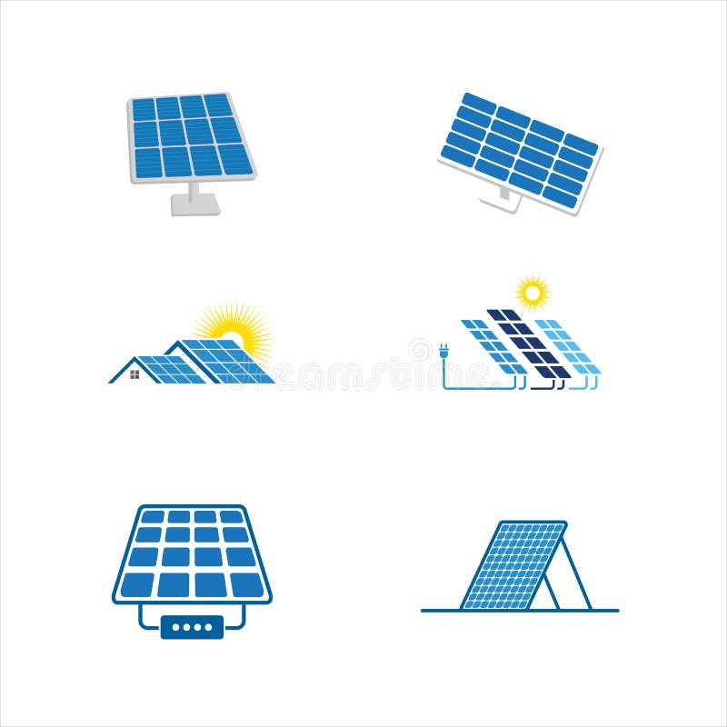 Solar Energy Vector Icon Illustration Stock Vector - Illustration of ...