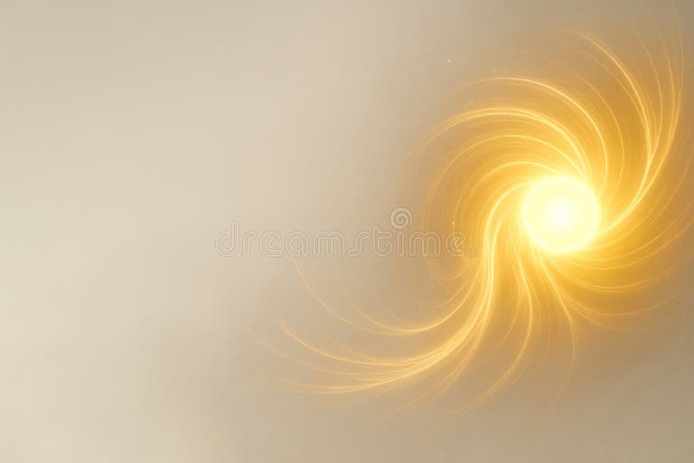 Solar Energy Vortex Glow on a Light Background. Space for Text. Stock ...