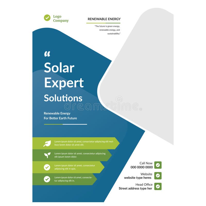 Solar Expert Solution Flyer Stock Vector - Illustration of grow, energy ...