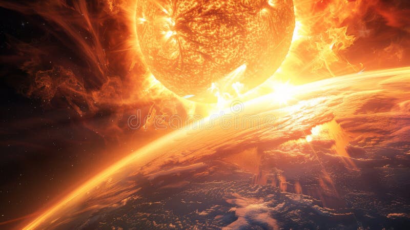 Solar Explosion with Dramatic Flares and Plasma Bursts. Showcasing the ...