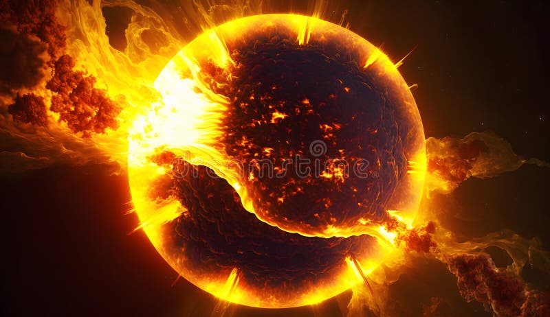 Solar Explosions Also Known As Solar Flares or Corona Stock ...