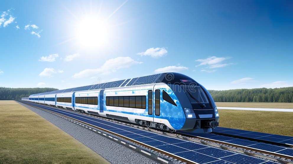 Solar Express: Covered with Solar Panels for Energy Stock Image - Image ...