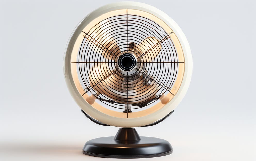 Solar Fans Against a White Backdrop Generative Ai Stock Image - Image ...