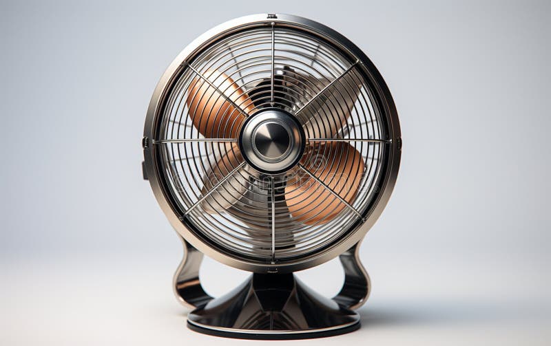 Solar Fans Set on a White Surface Generative Ai Stock Photo - Image of ...