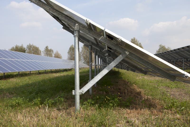 Solar Farm in the Countryside Stock Photo - Image of conservation ...