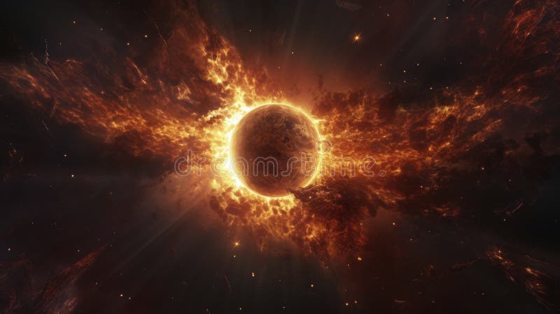 Solar Flare Cosmic Event in Outer Space Stock Image - Image of radiant ...