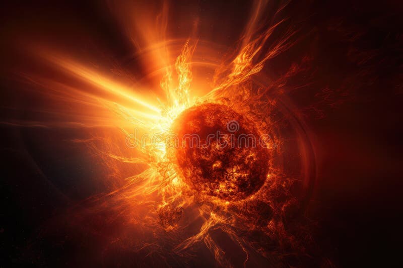 Solar Flare, Erupting from the Sun S Surface with a Burst of Heat and ...