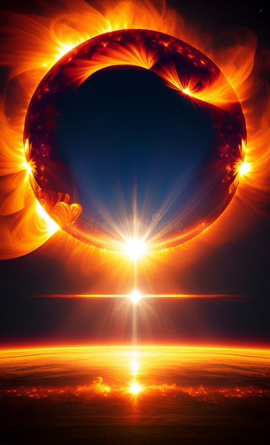 Solar Flare Illustration Artificial Intelligence Artwork Generated ...