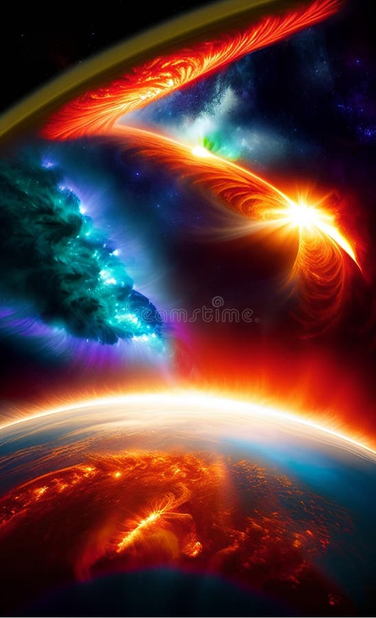 Solar Flare Illustration Artificial Intelligence Artwork Generated ...