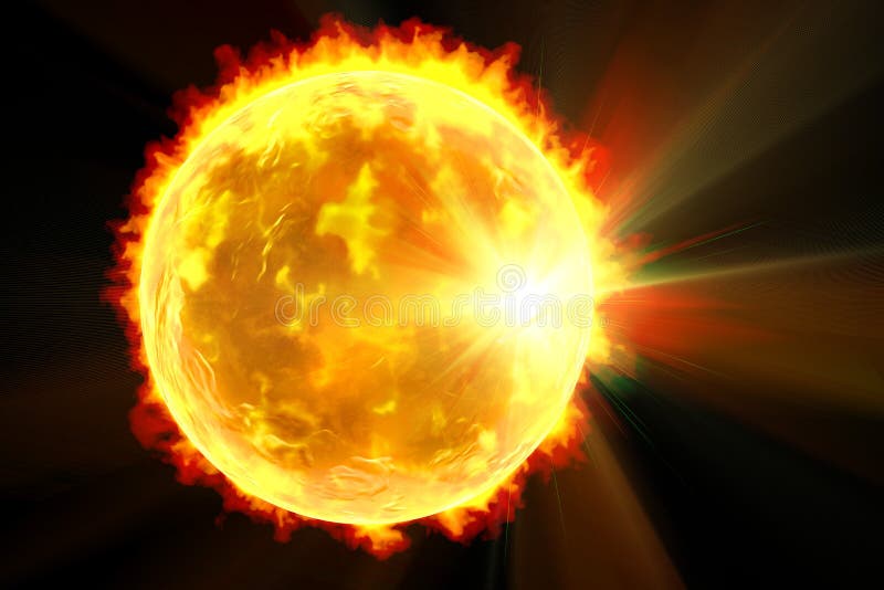 Red orange solar flare stock illustration. Illustration of background ...