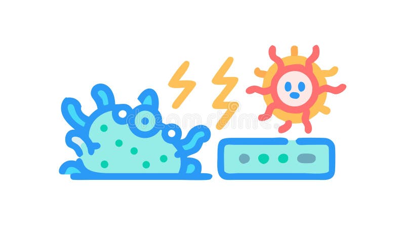 Solar Flare Virus Threat Icon for Digital Security, Vector Design ...