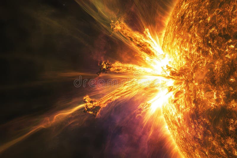 Solar Flares Erupting from the Sun S Surface during a Powerful Solar ...