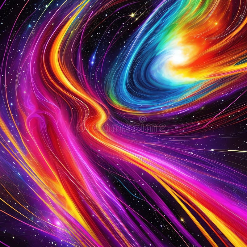 Solar Galaxy Abstract by Generative AI Stock Illustration ...