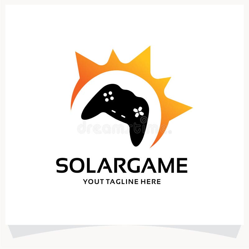 Solar Game Logo Design Template Inspiration Stock Vector - Illustration ...