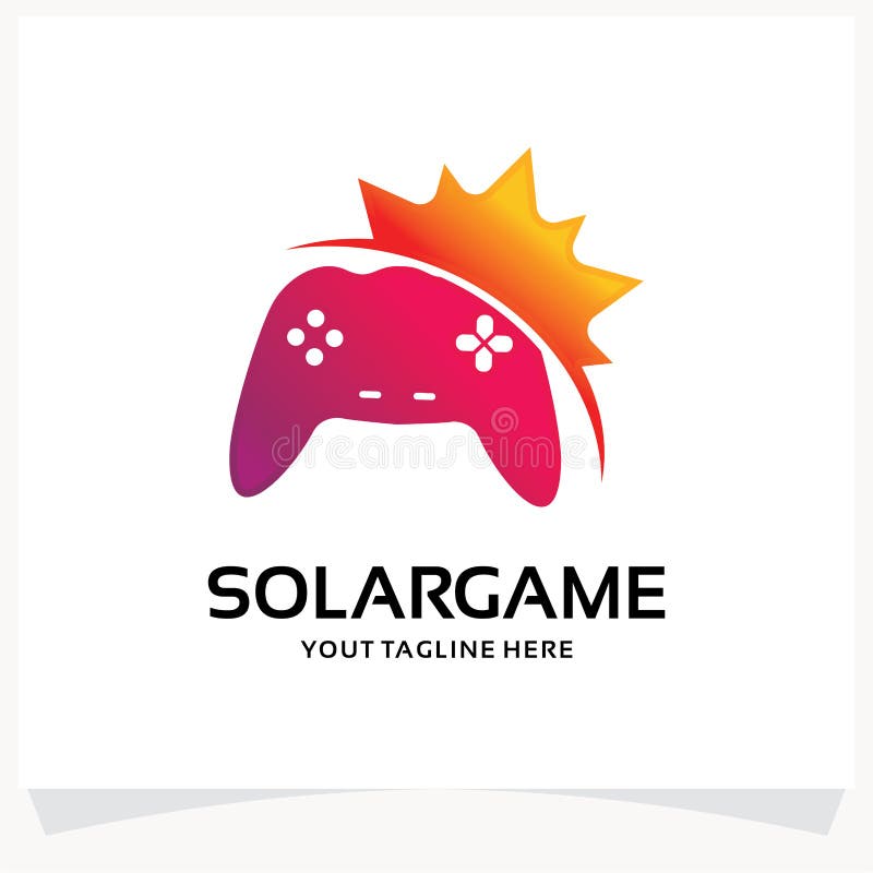 Solar Game Logo Design Template Inspiration Stock Vector - Illustration ...