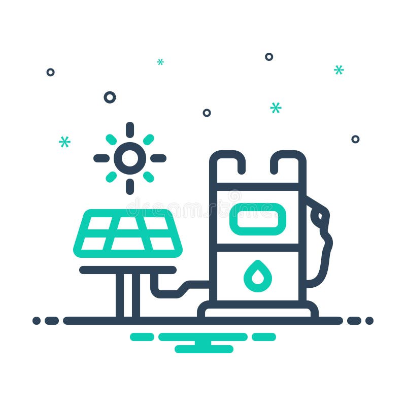 Mix Icon for Solar Gas, Power and Supply Stock Vector - Illustration of ...