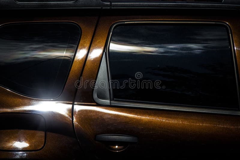 Reflections on the Surface of the Car Stock Photo - Image of clear ...