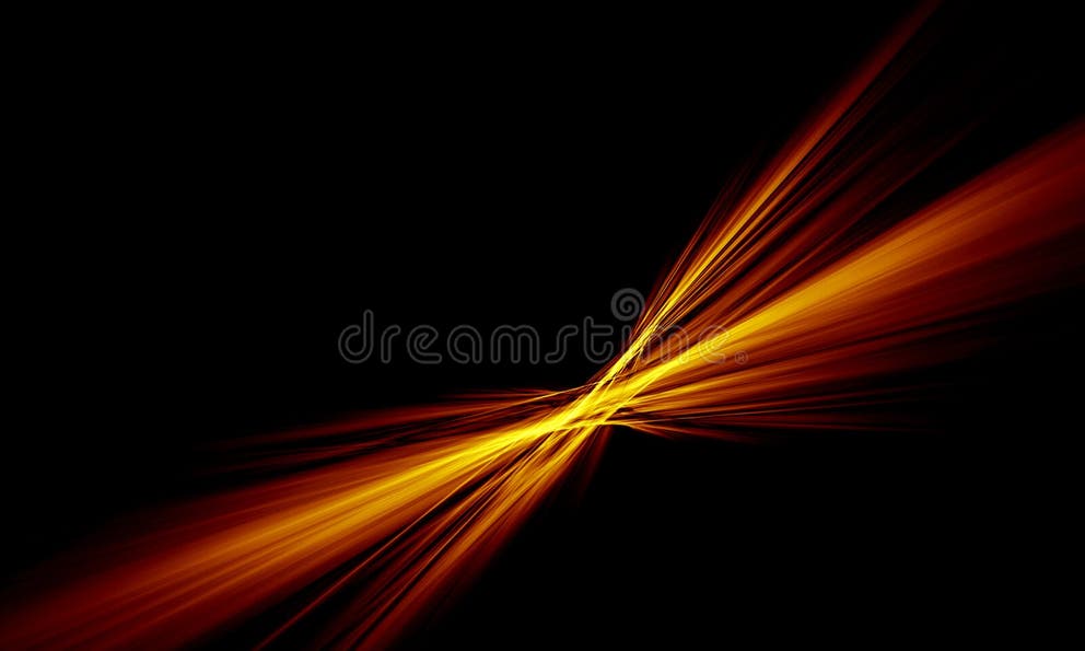 Solar Golden Flashlight in Deep Dark Space. Bunch or Intersection of ...