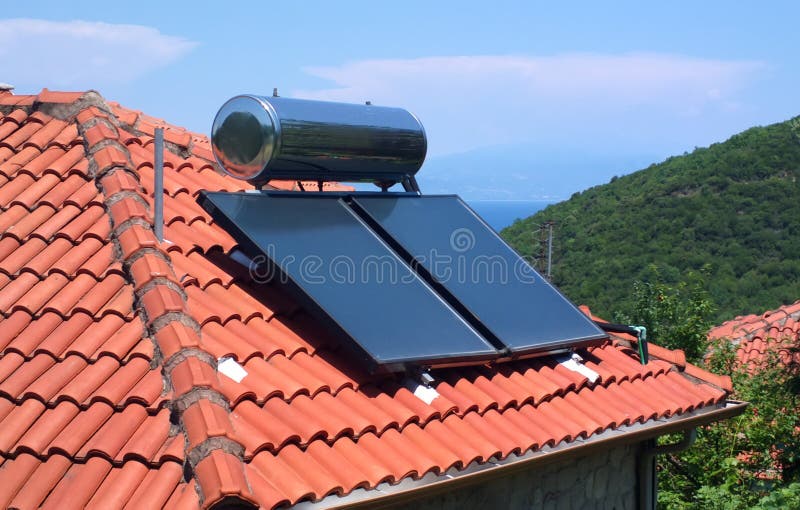 Solar heating stock photo. Image of building, home, saving - 96068618