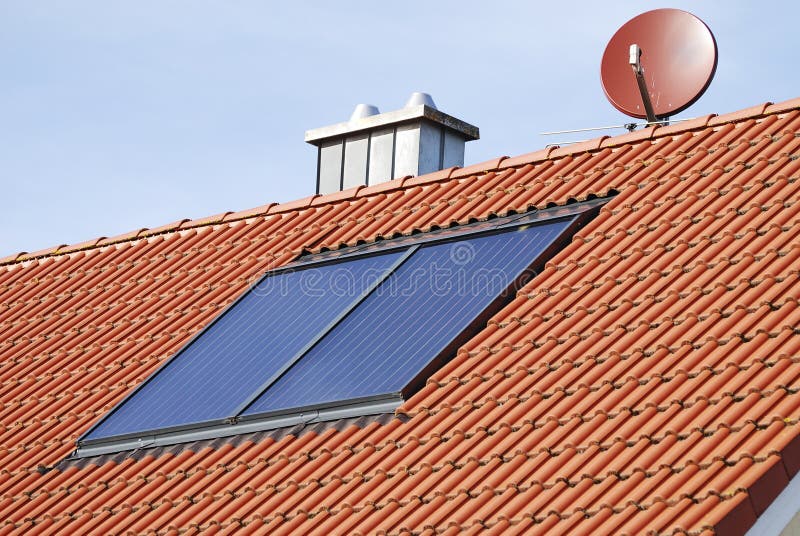 Solar heating system stock photo. Image of environmental - 5815790