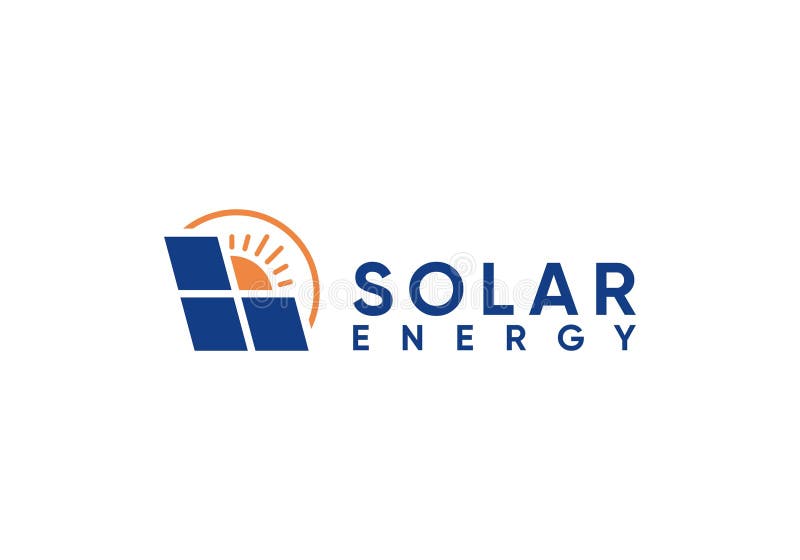Solar Home Energy Logo Vector Design Concept Stock Vector ...