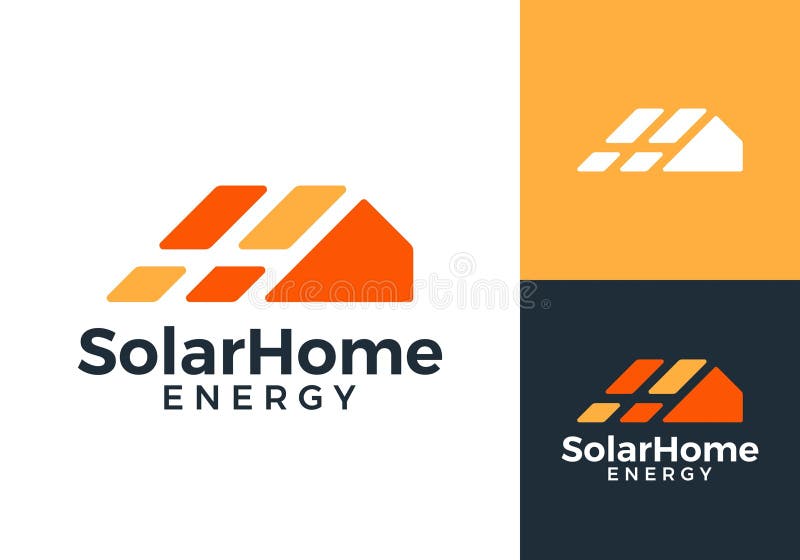 Solar Home Panel Energy Logo. Creative Solar Sun Electric Technology ...