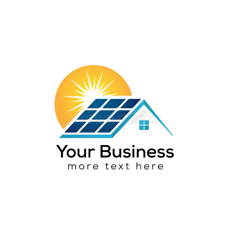 Solar House Logo Design for Power and Energy Stock Vector ...