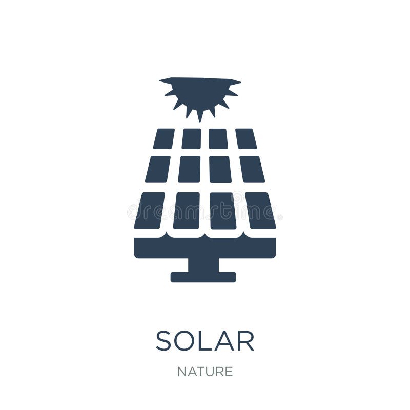 Solar Icon in Trendy Design Style. Solar Icon Isolated on White ...