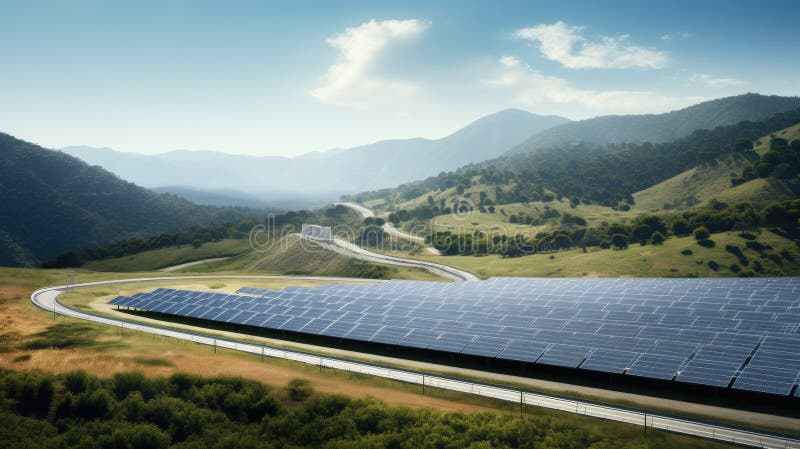 Solar Installations Along the Highway, Showcasing Their Role in ...