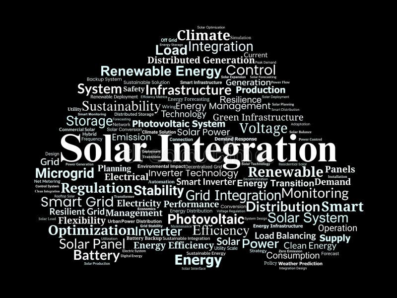 Solar Integration Word Cloud. Essential Topics on Renewable Energy and ...