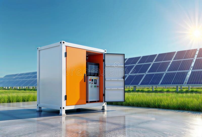 Inside the Box: Solar Inverter and Panels, Generative Ai Stock ...