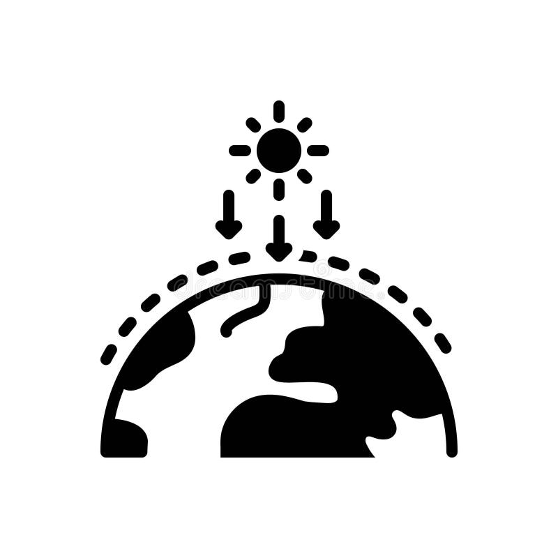 Black Solid Icon for Solar Irradiance, Sunrise and Climate Stock ...